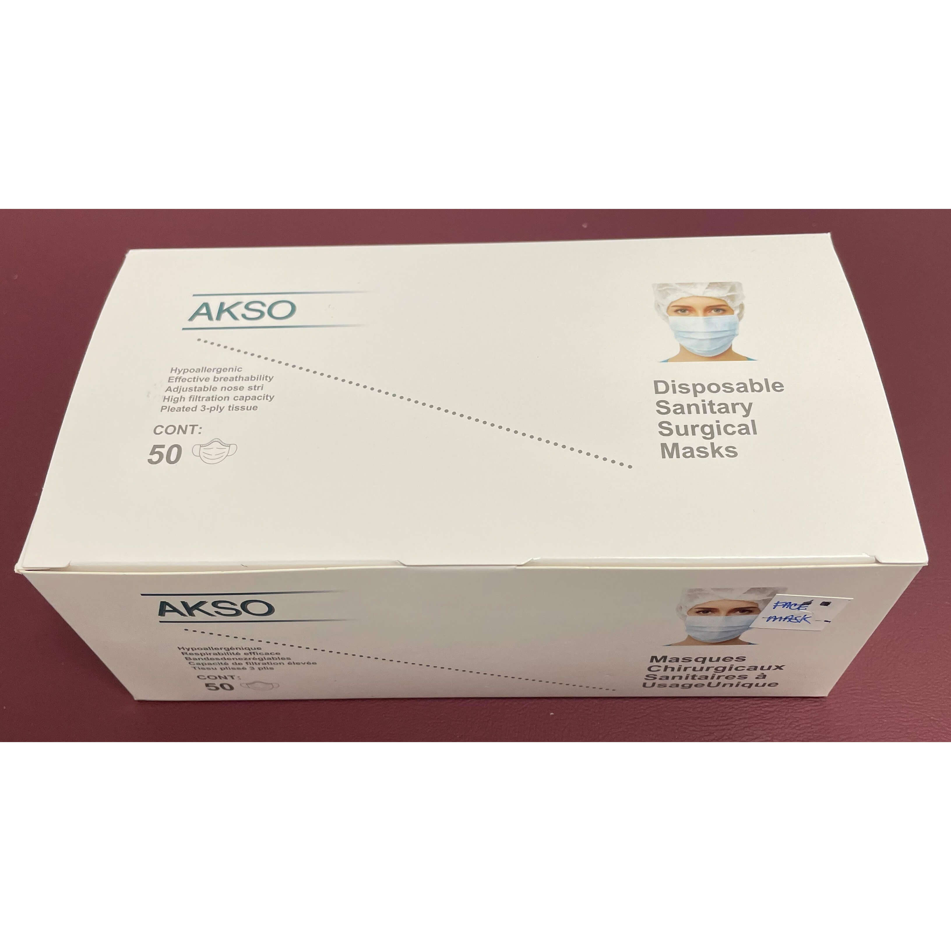 Akso Disposable Sanitary Surgical Mask – Aspen Healthcare